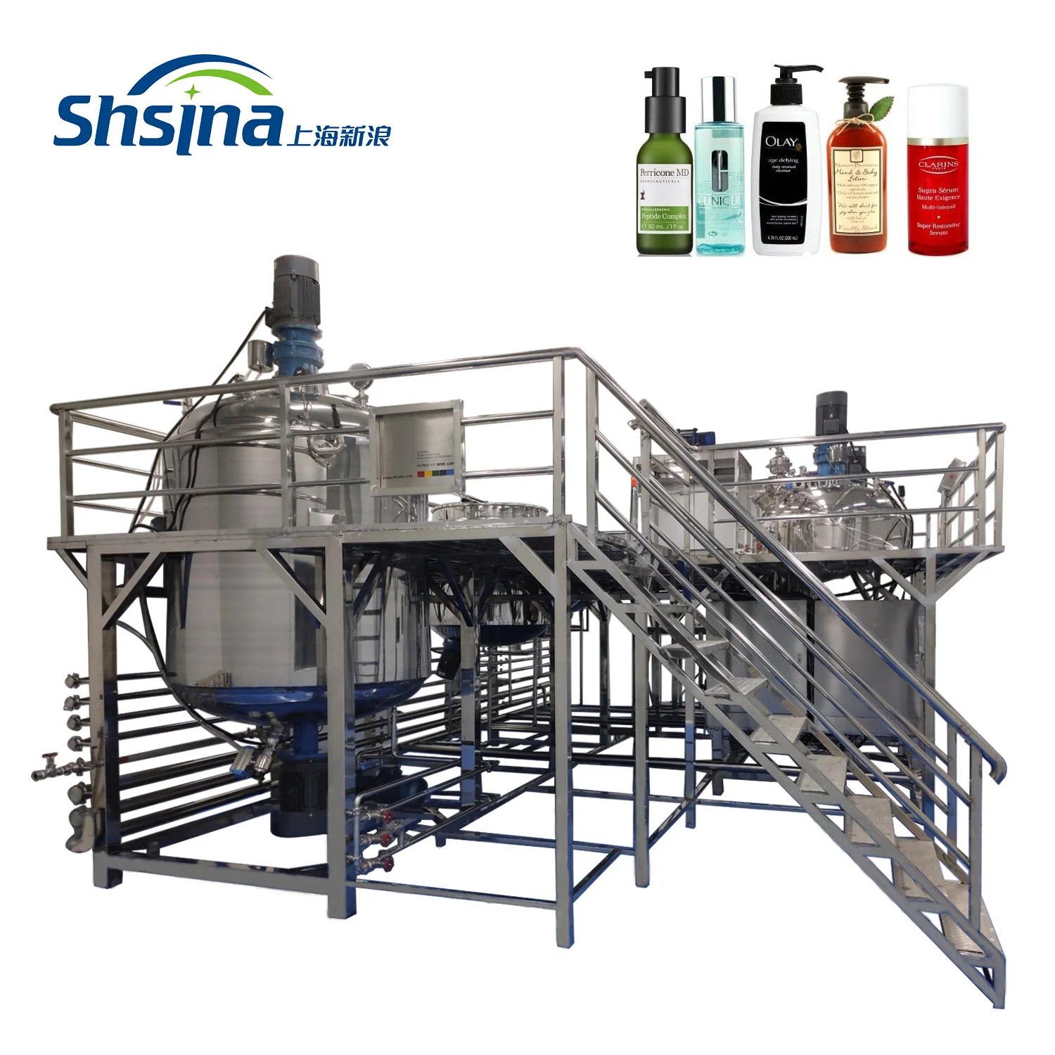 Cosmetic Cream Machine Vacuum Homogenizing Emulsifier Liquid Soap ...