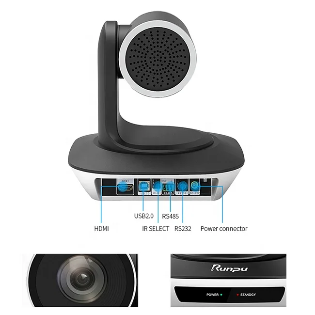 Runpu V10 USB PTZ Camera - 10X Zoom for Video Conferences