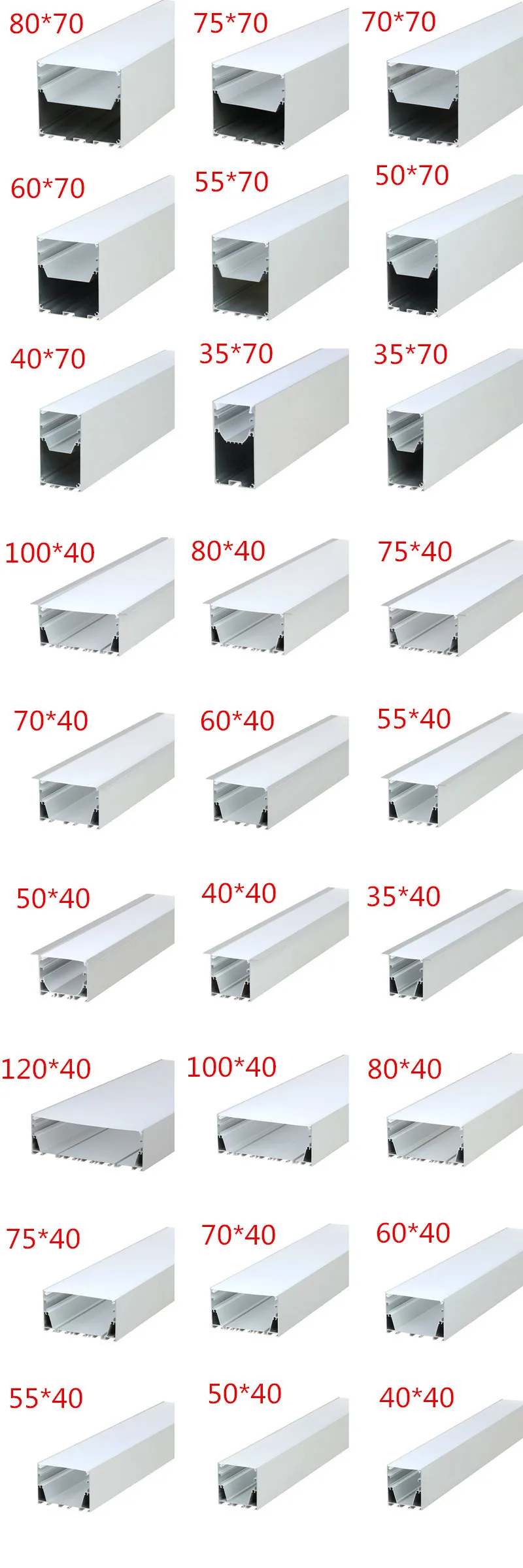 Surface-Mounted Recessed LED Aluminum Profile for Strip Lights Premium ...