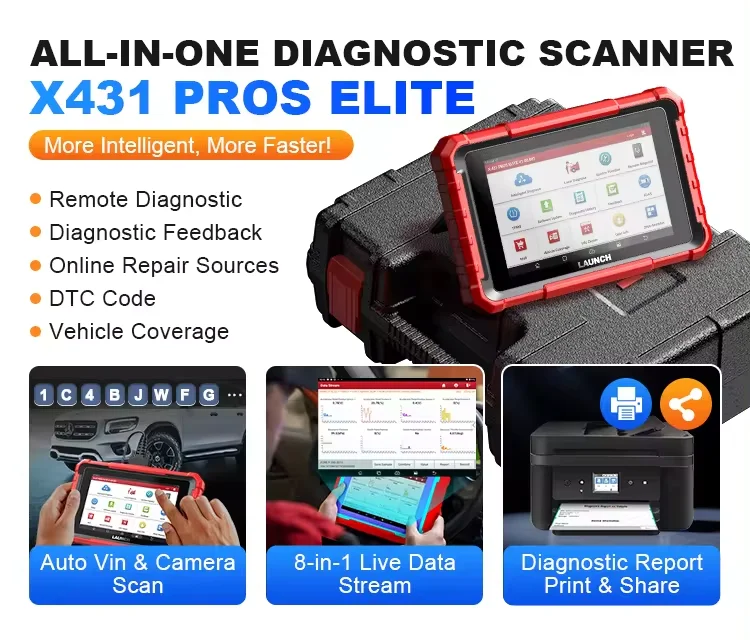 Launch X431 PRO Elite Bidirectional Scan Tool with CANFD DOIP Auto ...