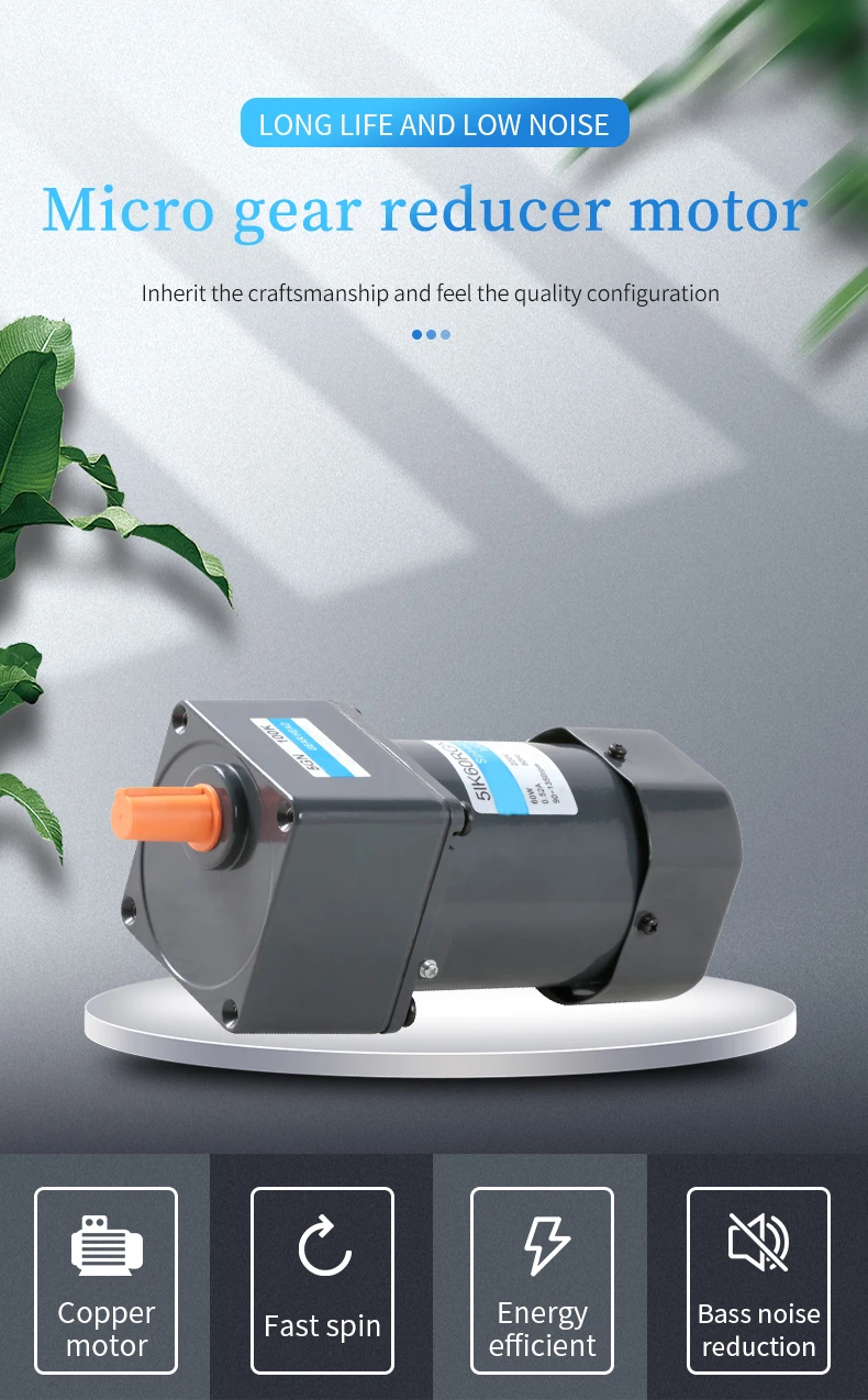 Reducteur A Engrenage Cylindrique Gear Motor Reductor 40w 60w Inverter ...