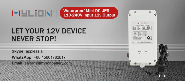 AC 220v Waterproof Lifepo4 Lithium Ion Battery Power System 12V 2A 77Wh ...