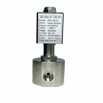 16bar 1.6mpa Dc24v Cryogenic Steel Solenoid Valve 1/4\" Liquid Nitrogen ...