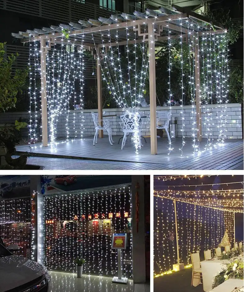 Outdoor Icicle Fairy Garden Room Wedding Party Decoration Wall Window ...