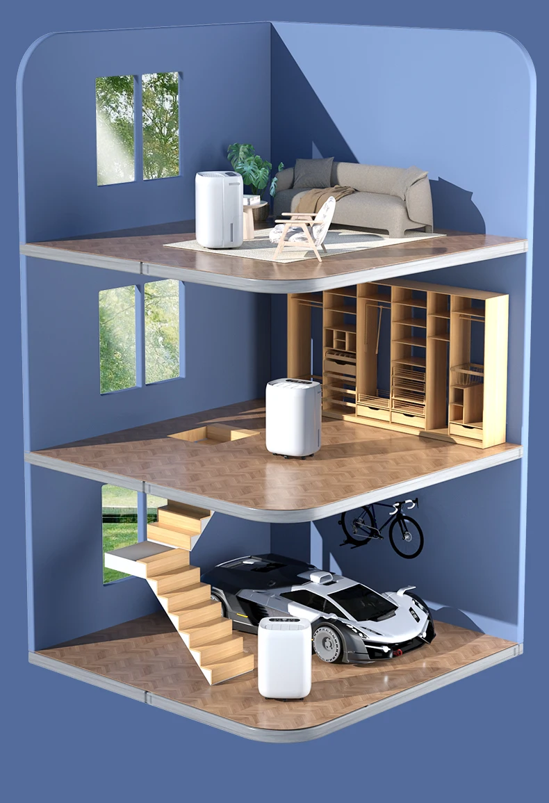 12L Greenhouse Compressor Desiccant Household Mini Air Dehumidifier for ...