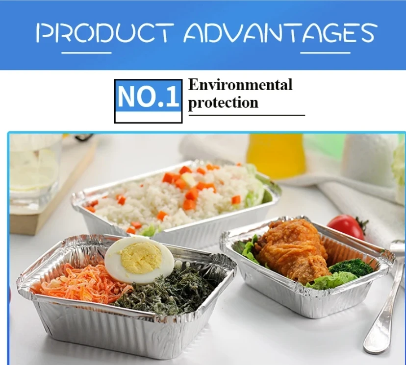Food-grade Disposable Takeaway Meal Container Box 5g Aluminum Foil Tv ...