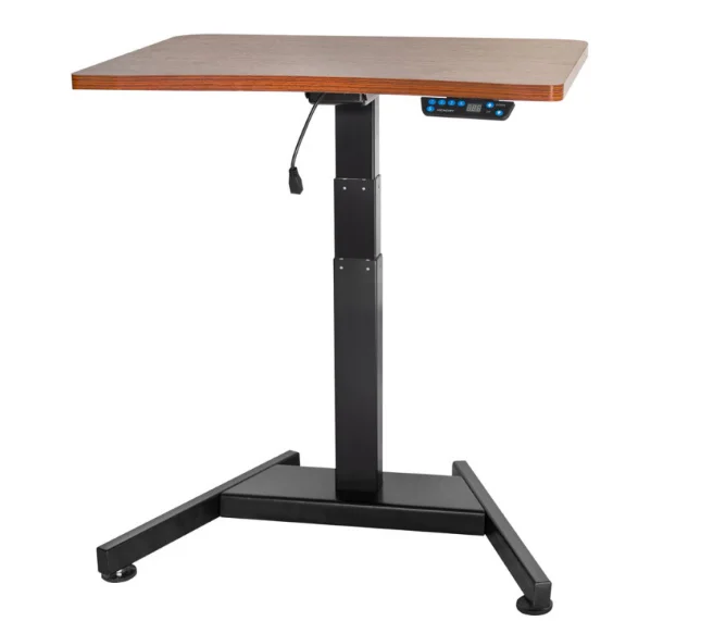 Single Leg Motorized Electric Height Adjustable Table One Leg Laptop ...