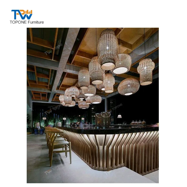 LED Curved Bar Counter - Modern & Elegant Commercial Furniture