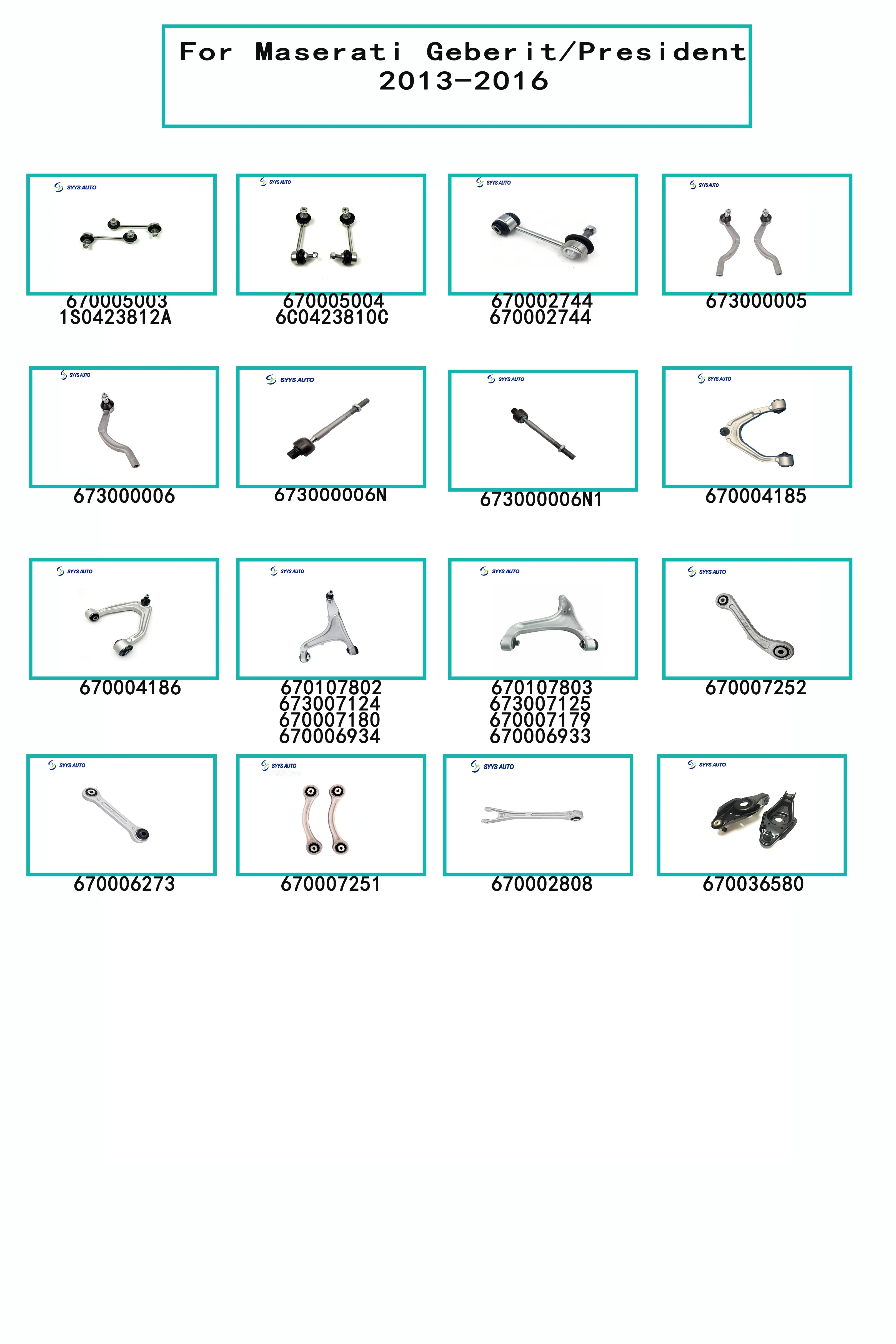 Auto Suspension System Parts For Maserati Geberit/president 2013-2016 ...