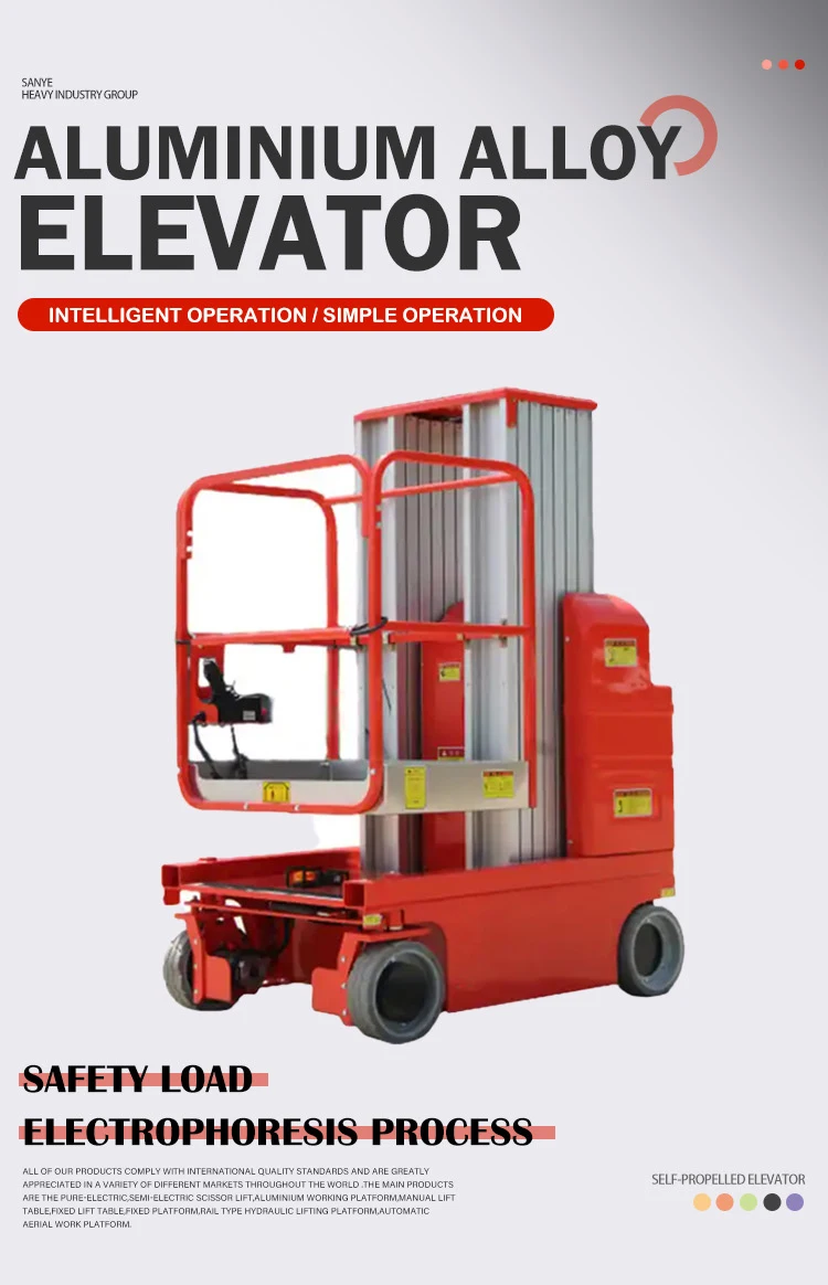 Portable Aluminum Telescopic Mast Man Lifter 6-11 M Mts Automatic ...