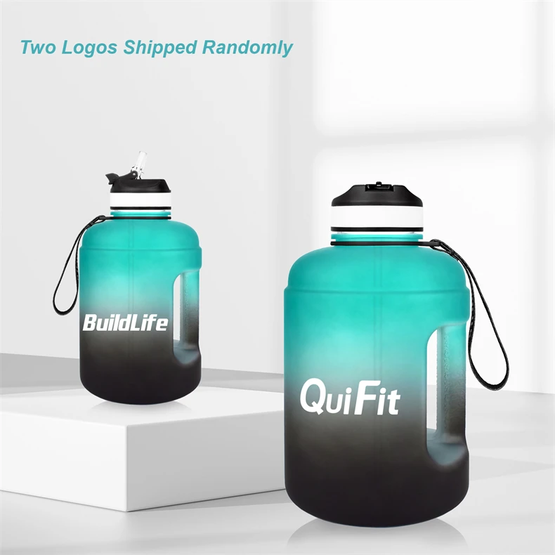 Tritan Bpa Free Water Jug Motivational Plastic Gallon Water Bottle With Time Marker Straw For ...