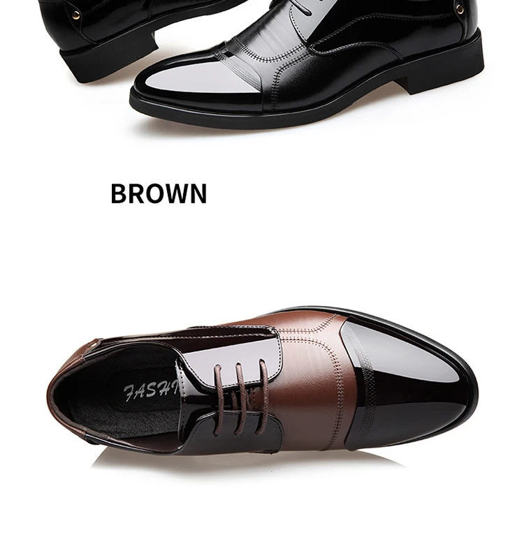 Large New Pointy Leather Shoes Fashion Baita Men's Business Formal ...
