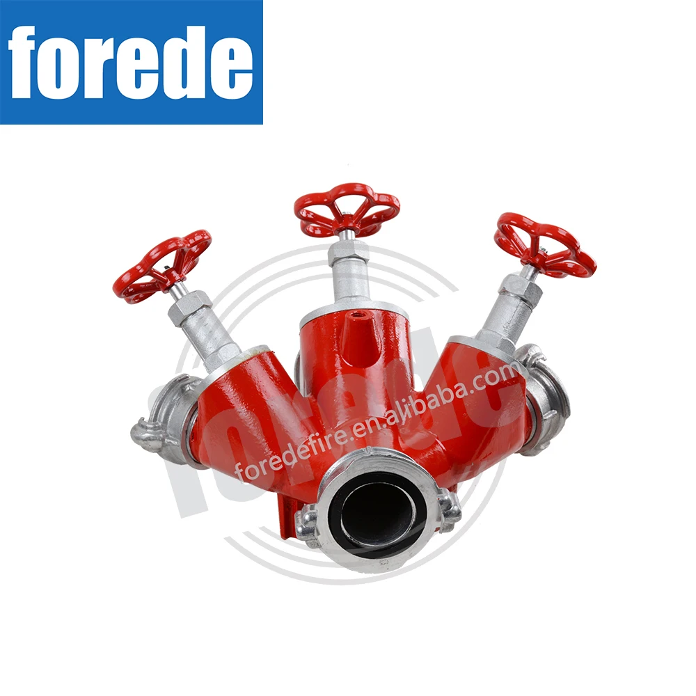Forede 3 Way Fire Breeching Inlet Fire Fighting Screw Down Aluminum For ...