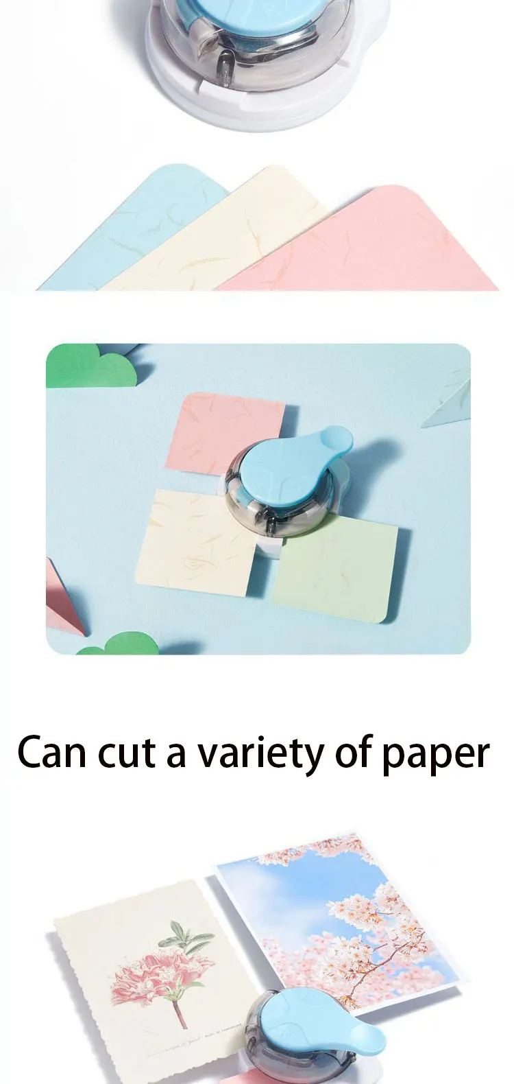 Zinc Alloy 3 in 1 R4 R7 R10 Paper Round Corner Cutter with Paper Scraps ...