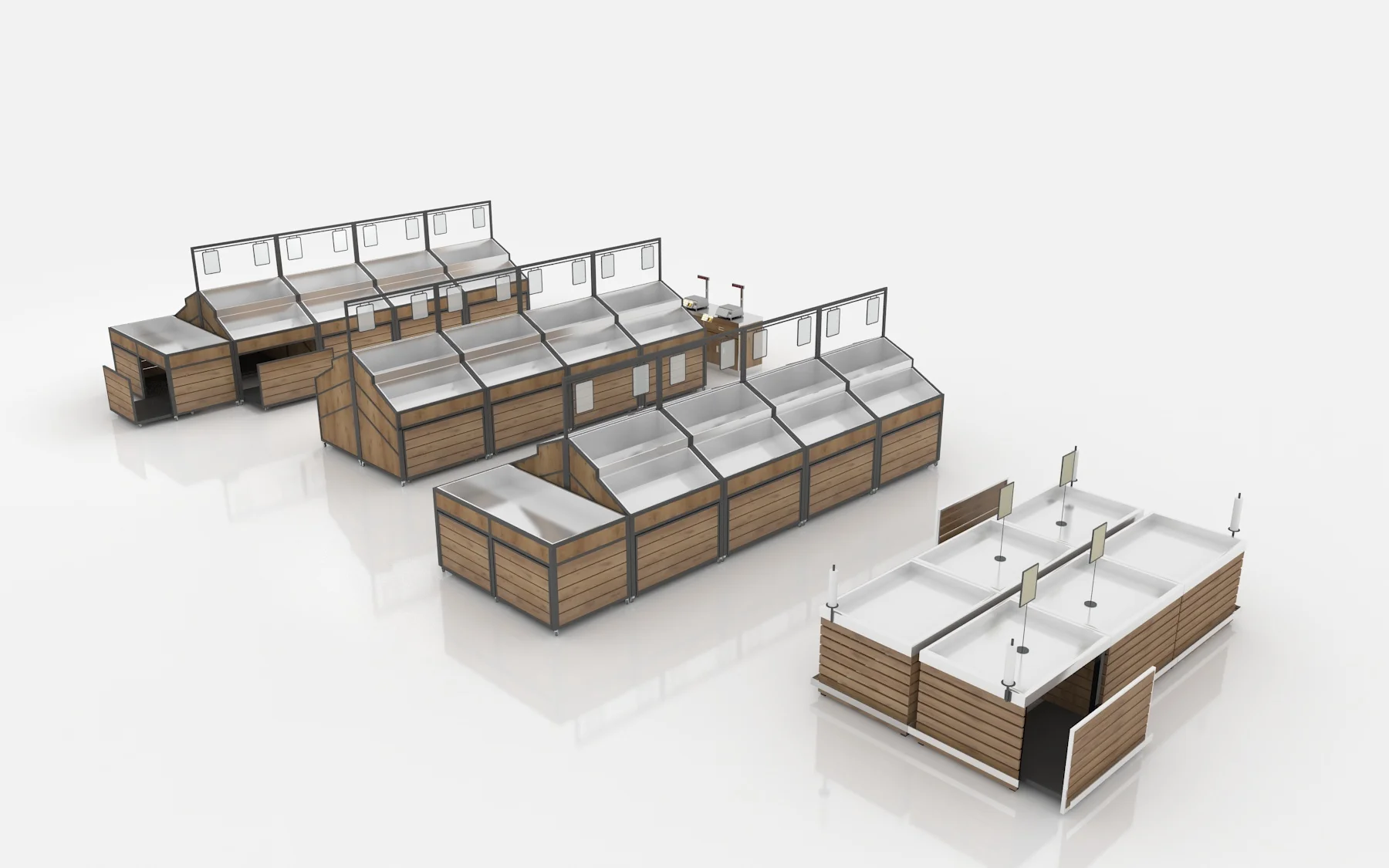 High Quality Supermarket Wood Fruit Vegetable Shelf Display Rack Stand ...