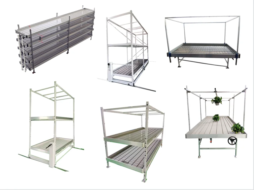 Hot-galvanized Steel Wire Mesh Movable Hydroponic Plant Growing Rolling ...