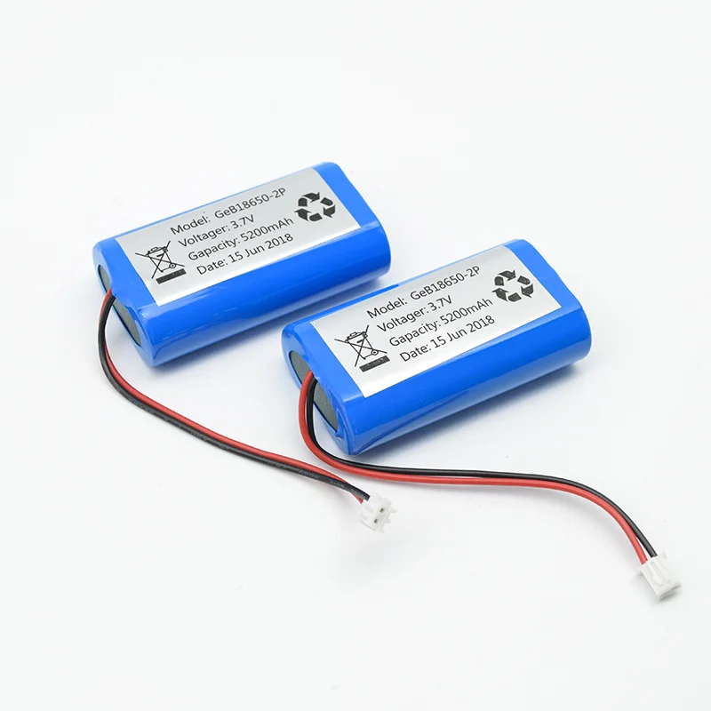 Customized Lithium Ion Batteries Rechargeable Icr18650-2600 2p 3.7v ...