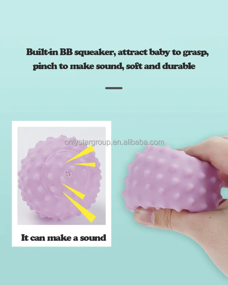 6 Pack Sensory Balls Spray Water Toy For Baby Kids Massage Soft ...