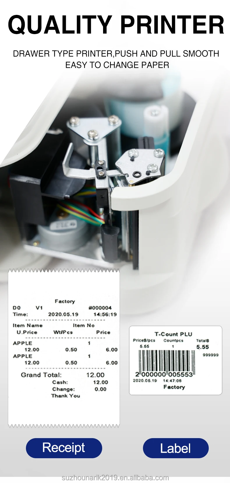 NVK TMA Barcode Label Printing Scale - Digital Weighing Scale 30kg with ...