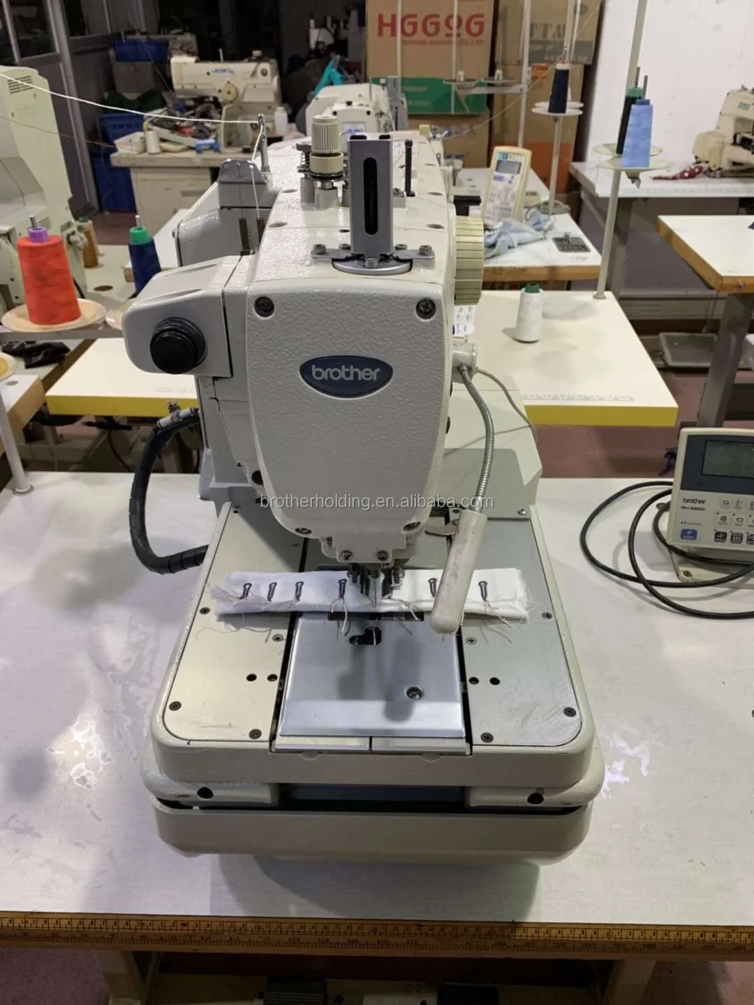 Used Brother Rh-9820 Electronic Eyelet Button Hole Sewing Machines With ...