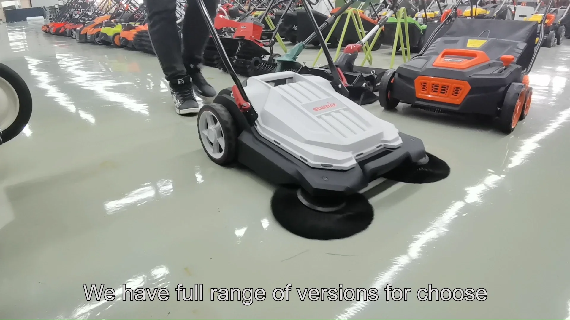 Vertak Hand Push Artificial Turf Floor Clean Road Sweeper Machine Yard ...