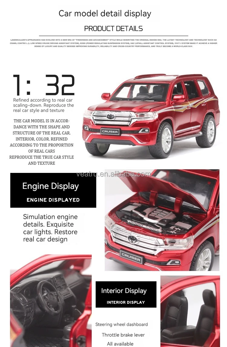 Diecast Toy Vehicles - Model Car Toyota CRUISER 1:32 Scale