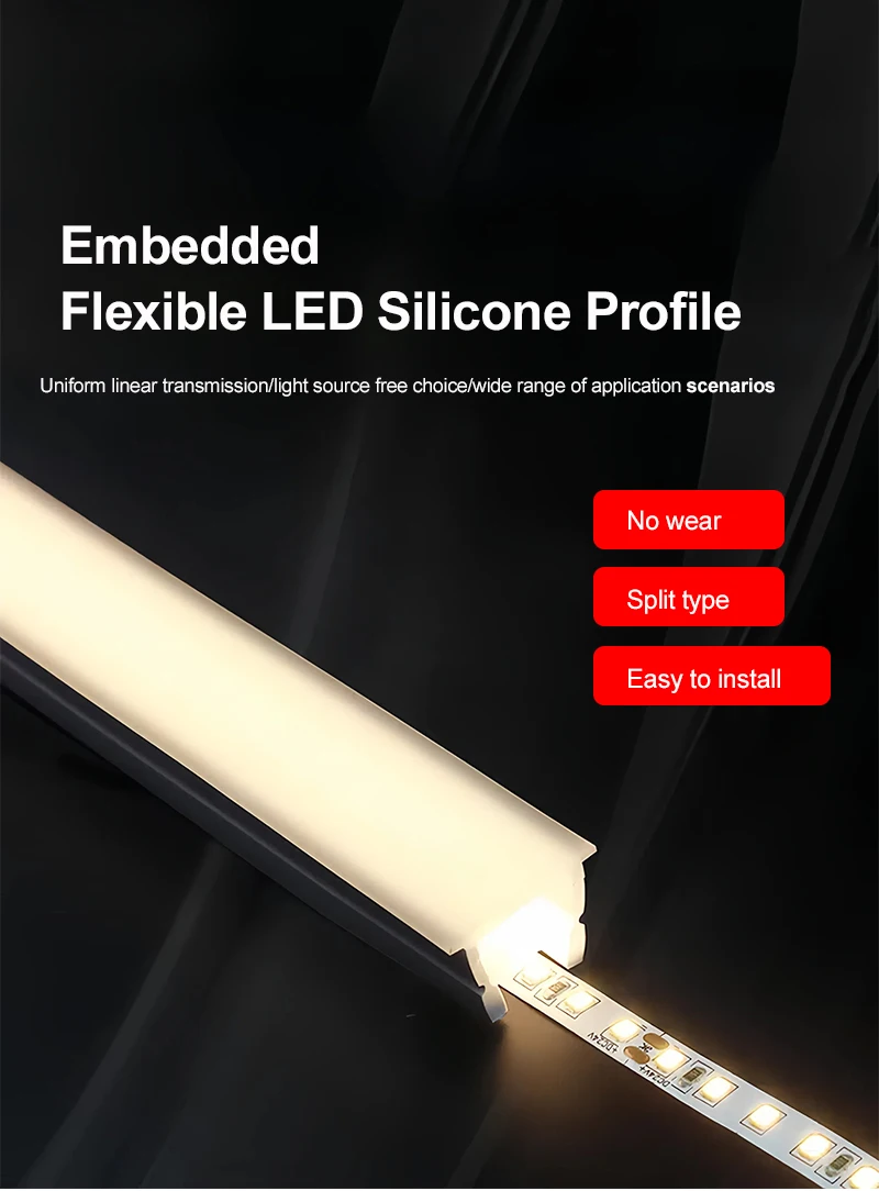 Customized Flex Bendable Free Cutting Led Silicone Tube Channel Insert ...