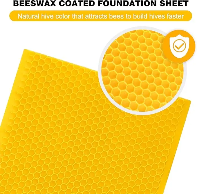 Beeswax Coated Foundation Sheet Waxed Deep Foundation Yellow Plastic ...