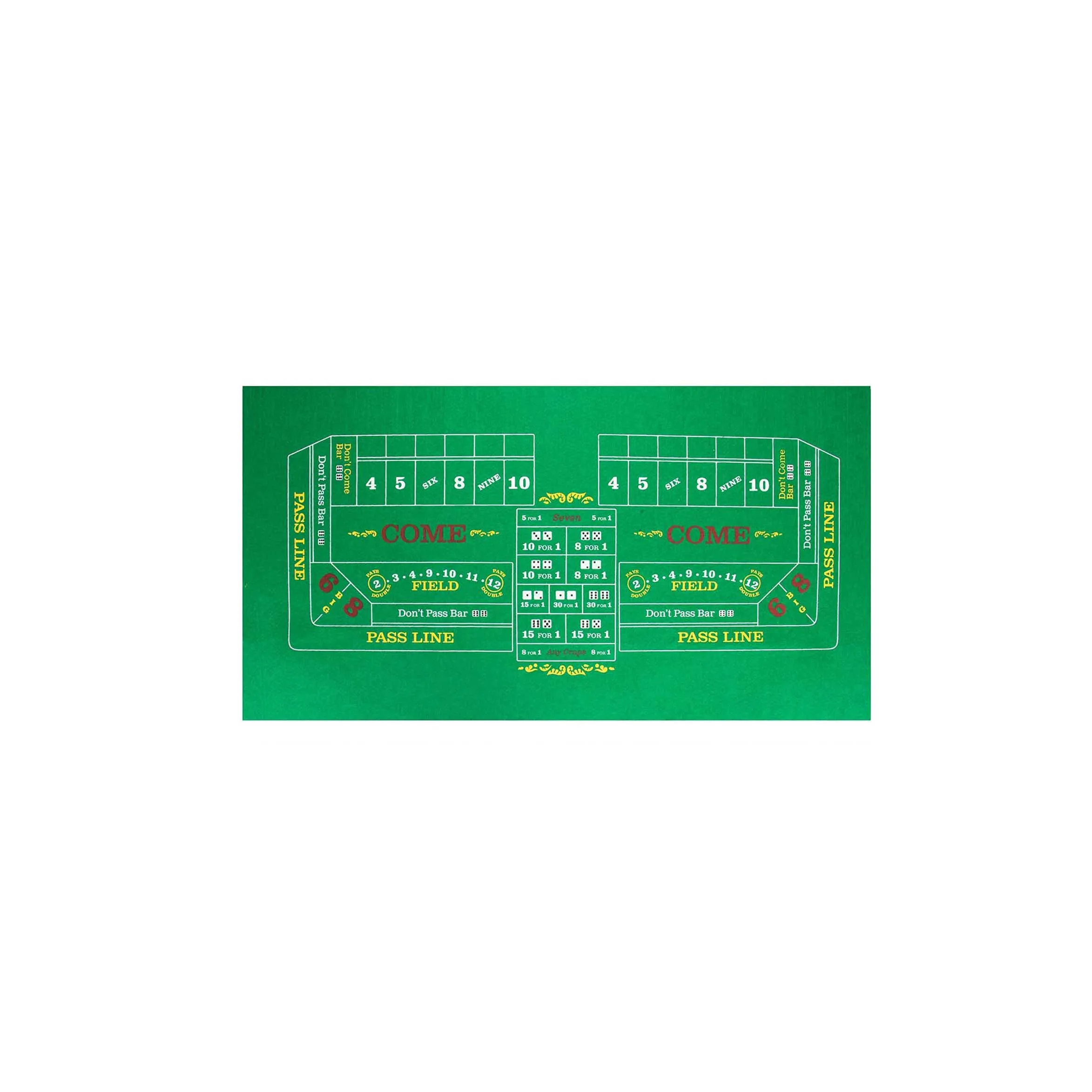 Gibbon Double-sided Felt Roll-up Casino Playing Mat Board Game Table ...