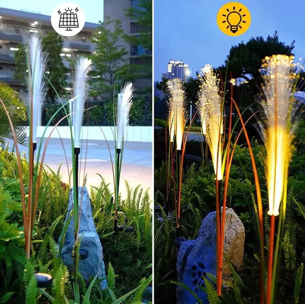 Christmas Decorations Led Solar Fairy Reed Lights Solar Garden Stake ...