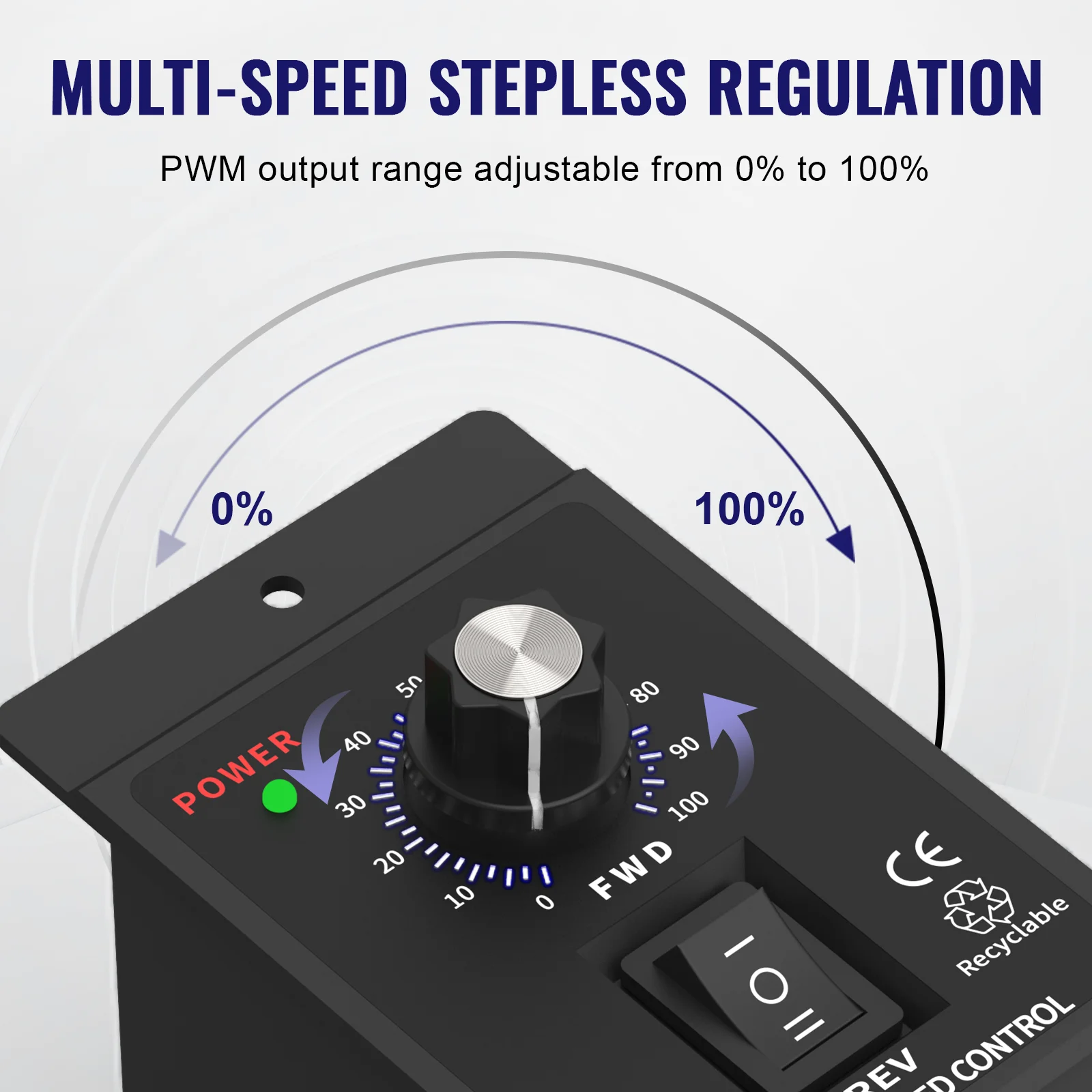 DC 12-60V 20A Speed Controller PWM Brush Motor Speeds Controller