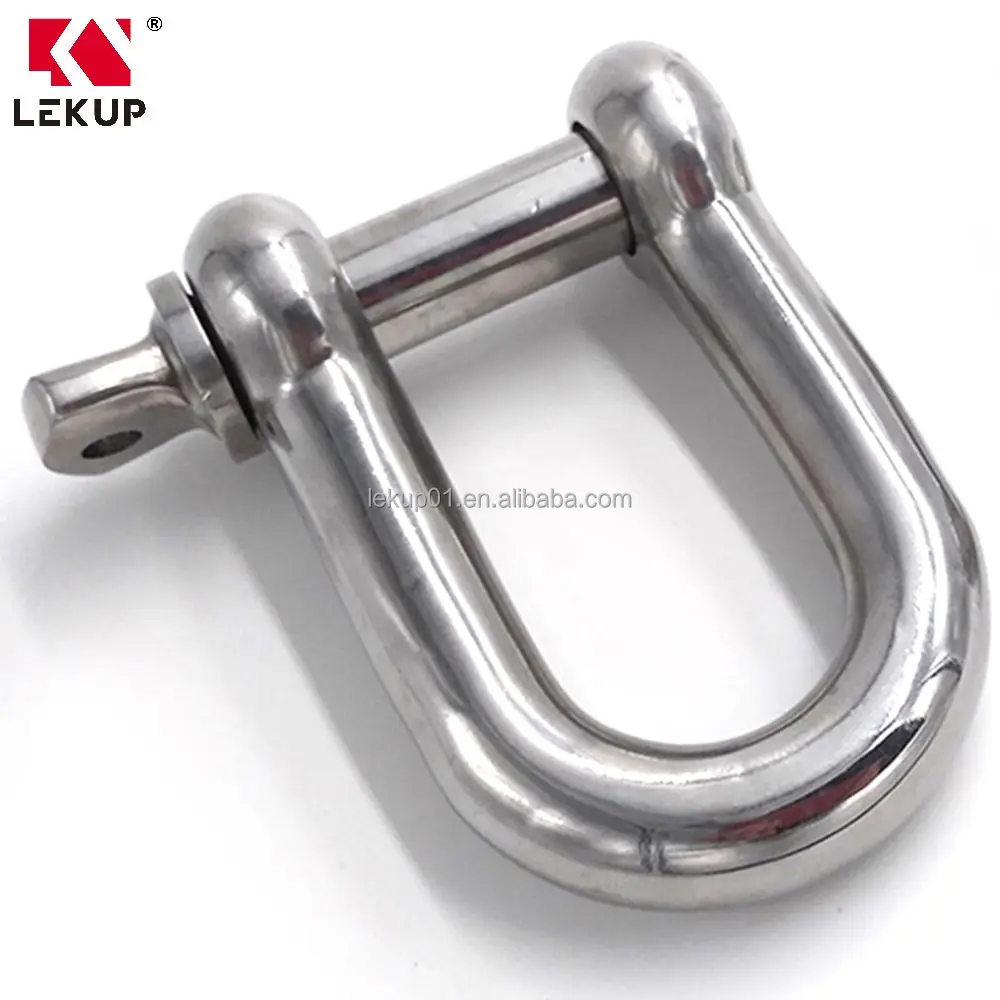 European Standard Shackle with Collar Pin Stainless Steel Dee Shackle D ...