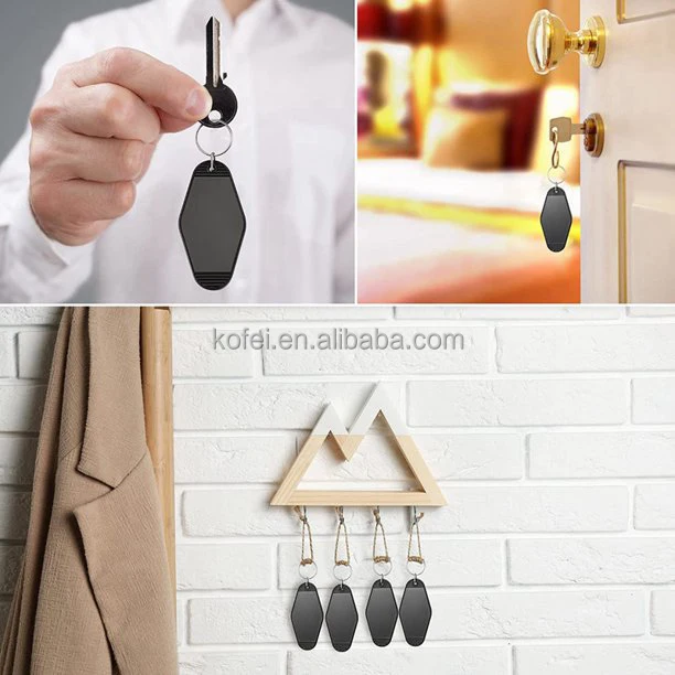 Kofei Custom Blank Hotel Key Chain Motel Key Tag Plastic Keychain Blank ...