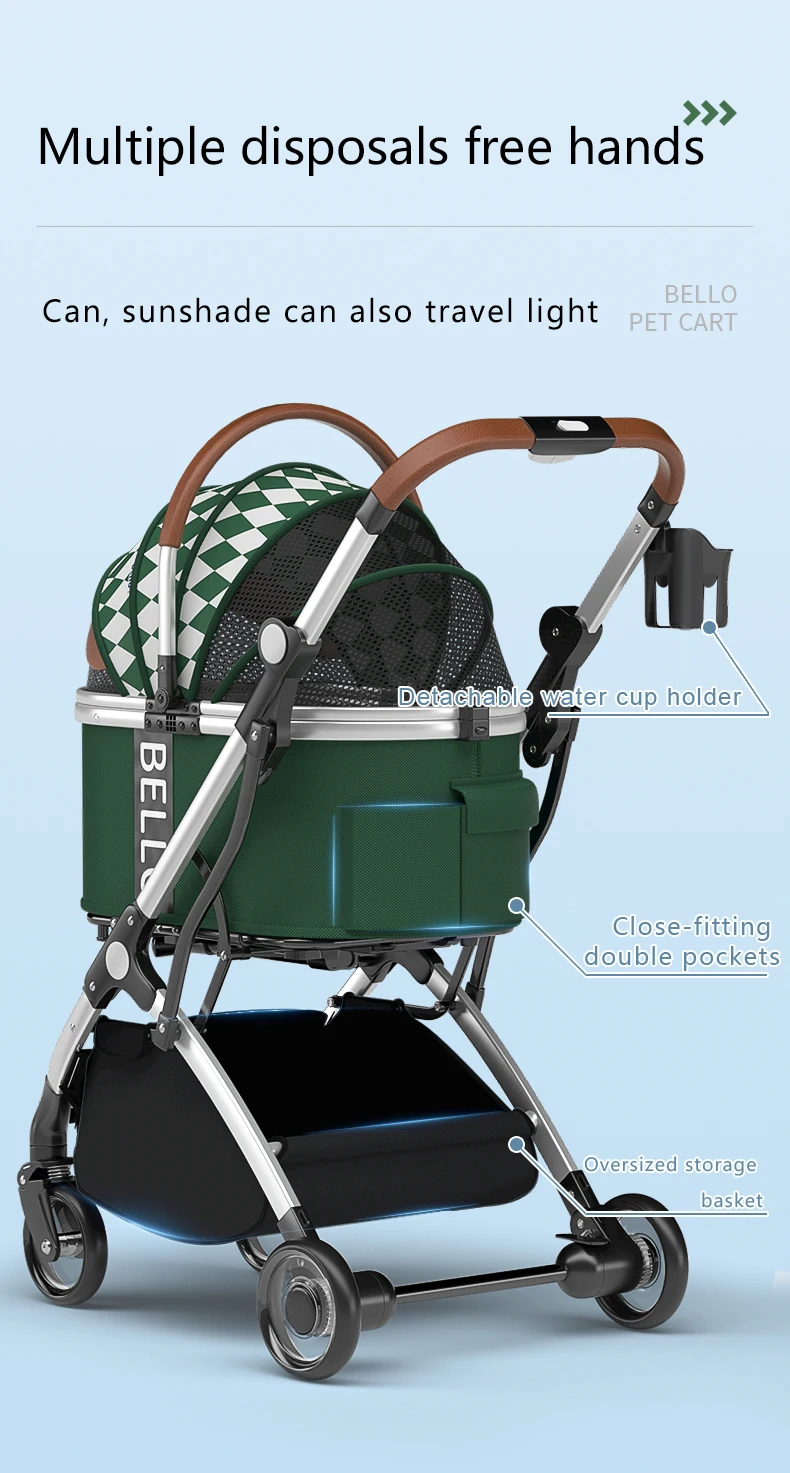 Bello Cat Trolley Cat Stroller Pet Stroller Cat Pet Carriers & Travel ...