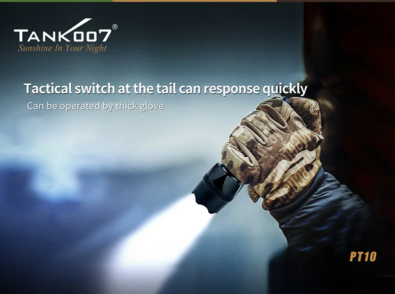 TANK007 13.29x2 LED Flashlight - IP68 Waterproof & Rechargeable
