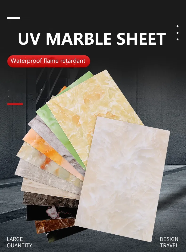 Decorative Spc Home Interior Indoor Laminas De Pvc Tipo Marmol Pvc Uv ...