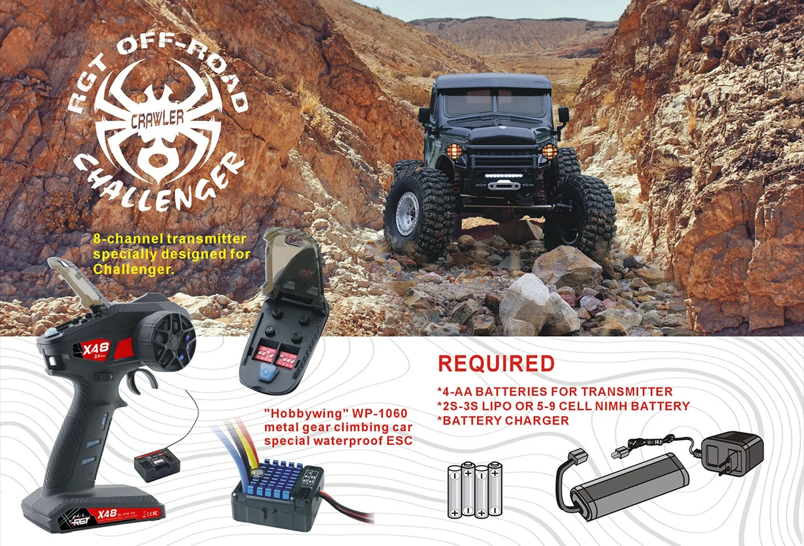 RGT EX86170 Challenger 1/10 RC Simulation Truck off Road