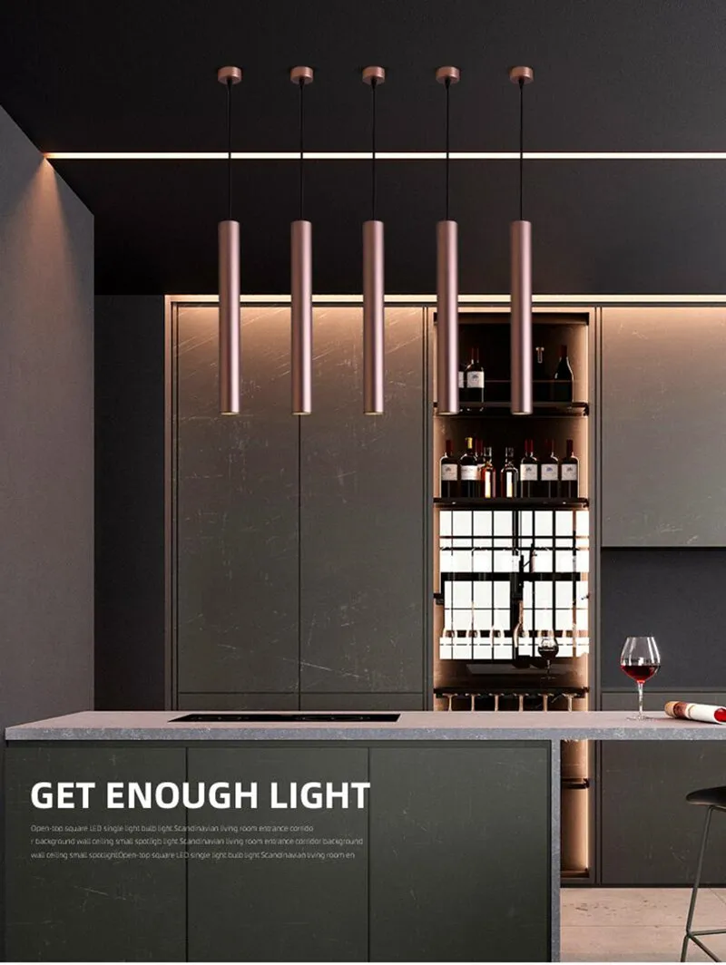 Long Tube Light Kitchen Island Dining Room Shop Bar Counter Decoration ...