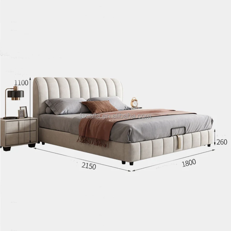 Luxury Queen Bed Frame - Minimalist Italian Designer Wall Bed Sets