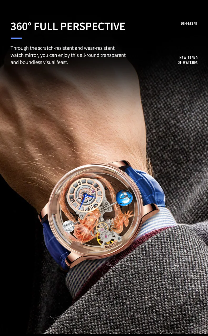 Pindu 6539 Men's Quartz Watch - Astronomia Celestial Series, Waterproof ...