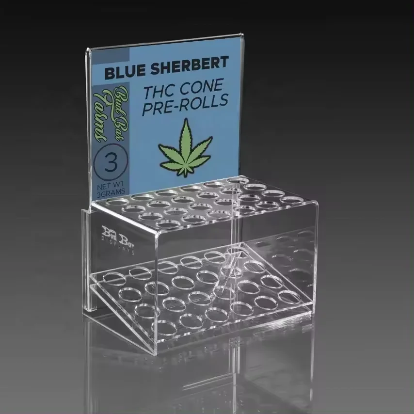 20-tube Preroll Showcase Display Acrylic Pre-roll Display Acrylic Pop ...