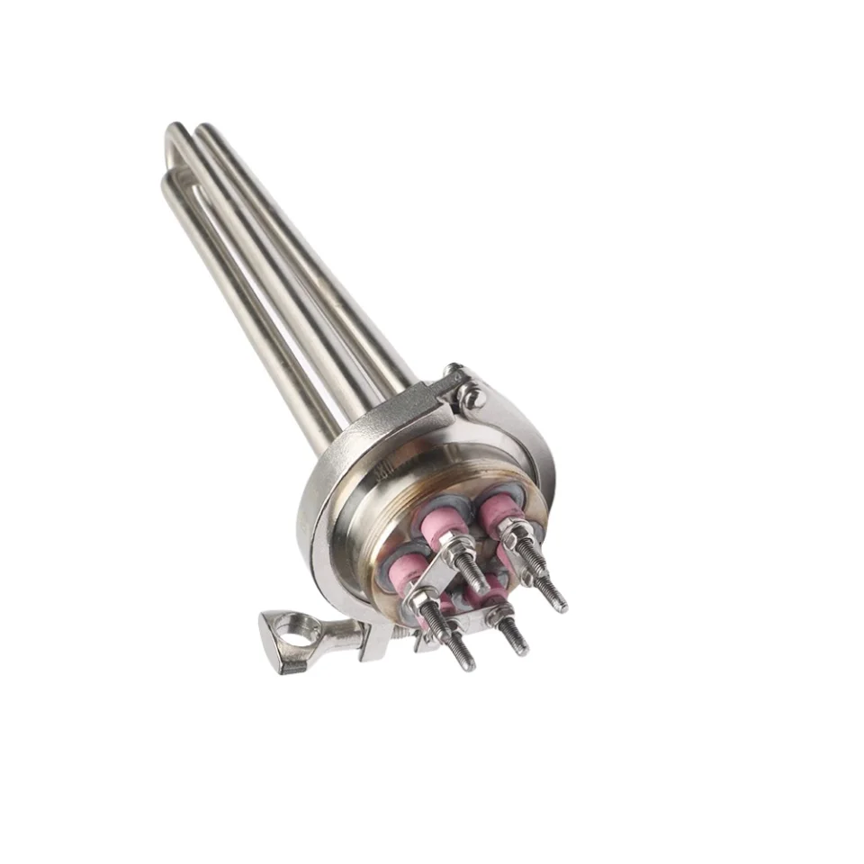 304 / 316L Quick Chuck Joint Flanged Heating element 380v6kw9kw12kw ...