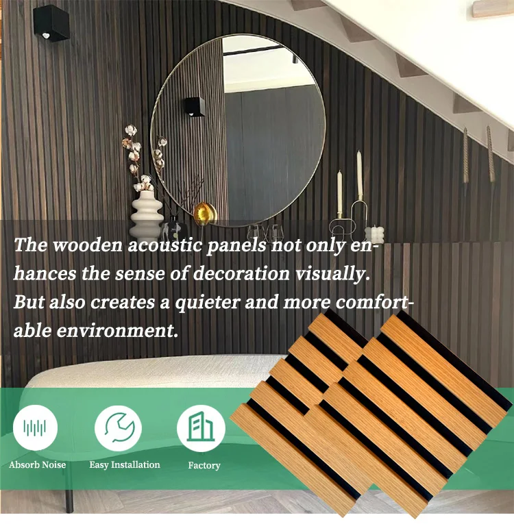 Sound Absorption Akupanel Acoustic Slat Wall Panels 3D Decorative Wall ...