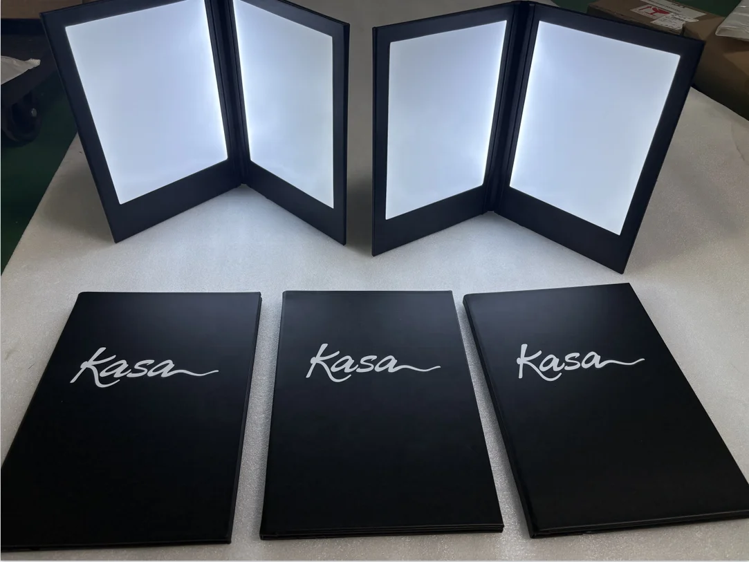Rechargeable LED Backlit Menu Sign Holder for Restaurants