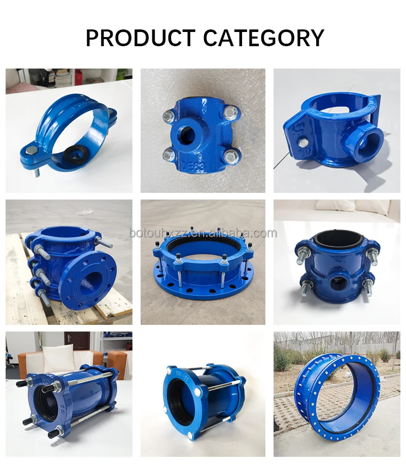 Ductile Iron Tapping Saddle Clamp for PVC PE Pipe Tapping Saddle
