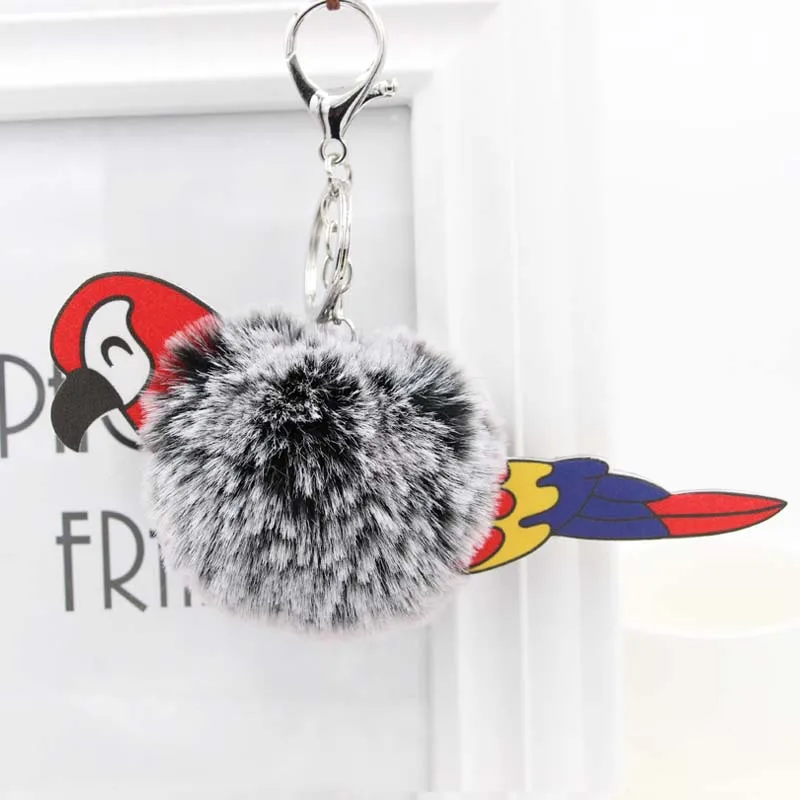 Freedi Novelty Jewelry Keyrings Cartoon Parrot Key Ring Chain Cute ...