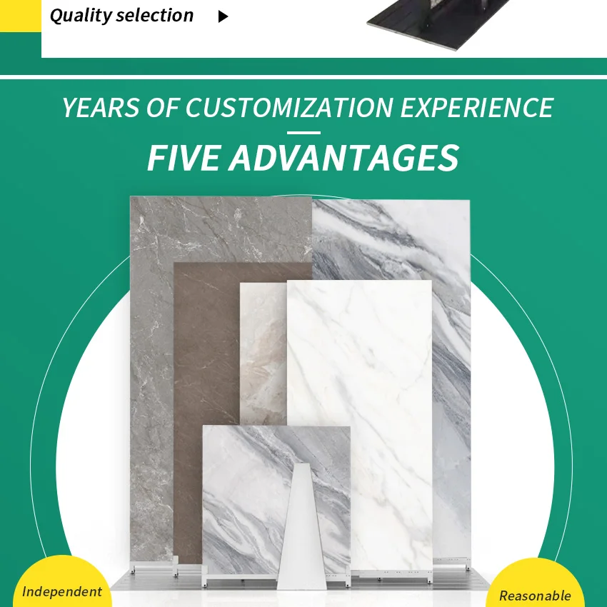 Lucky Showroom Sliding Granite Marble Porcelain Panel Display Stand ...