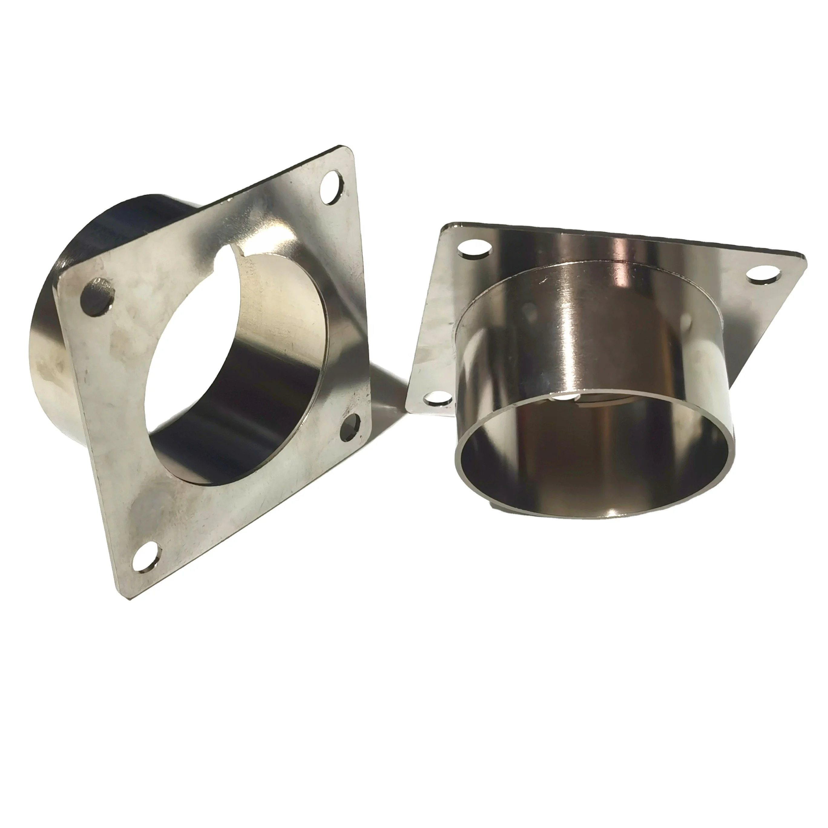 Custom Stainless Steel Handrail Railing Fittings Round Pipe Square Base ...