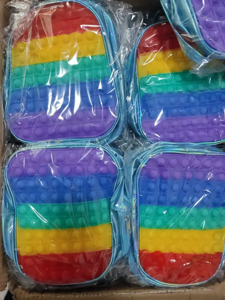 Pop Fidget Toy Bags For Girls Kids Pop Up School Book Bag Unicorn ...