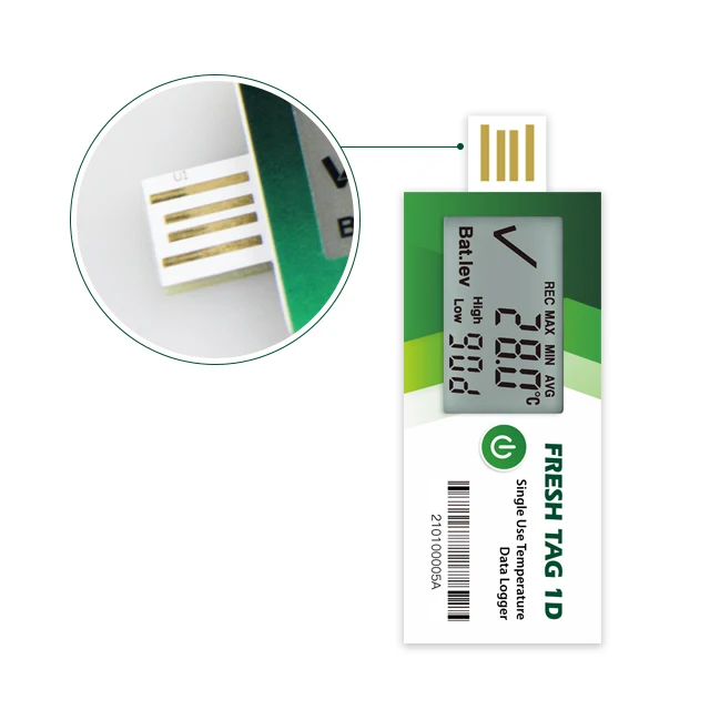 Fresh Tag 1D Fruit Temperature Data Logger - Precision & Custom Support